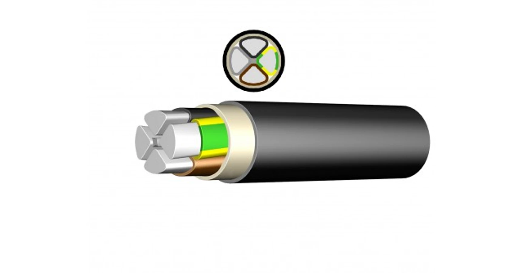 NAYY-J 4X50 ALUMÍNIUM FÖLDKÁBEL PVC 0,6/1KV - NAYY ( Alu ) - Kábelgyár